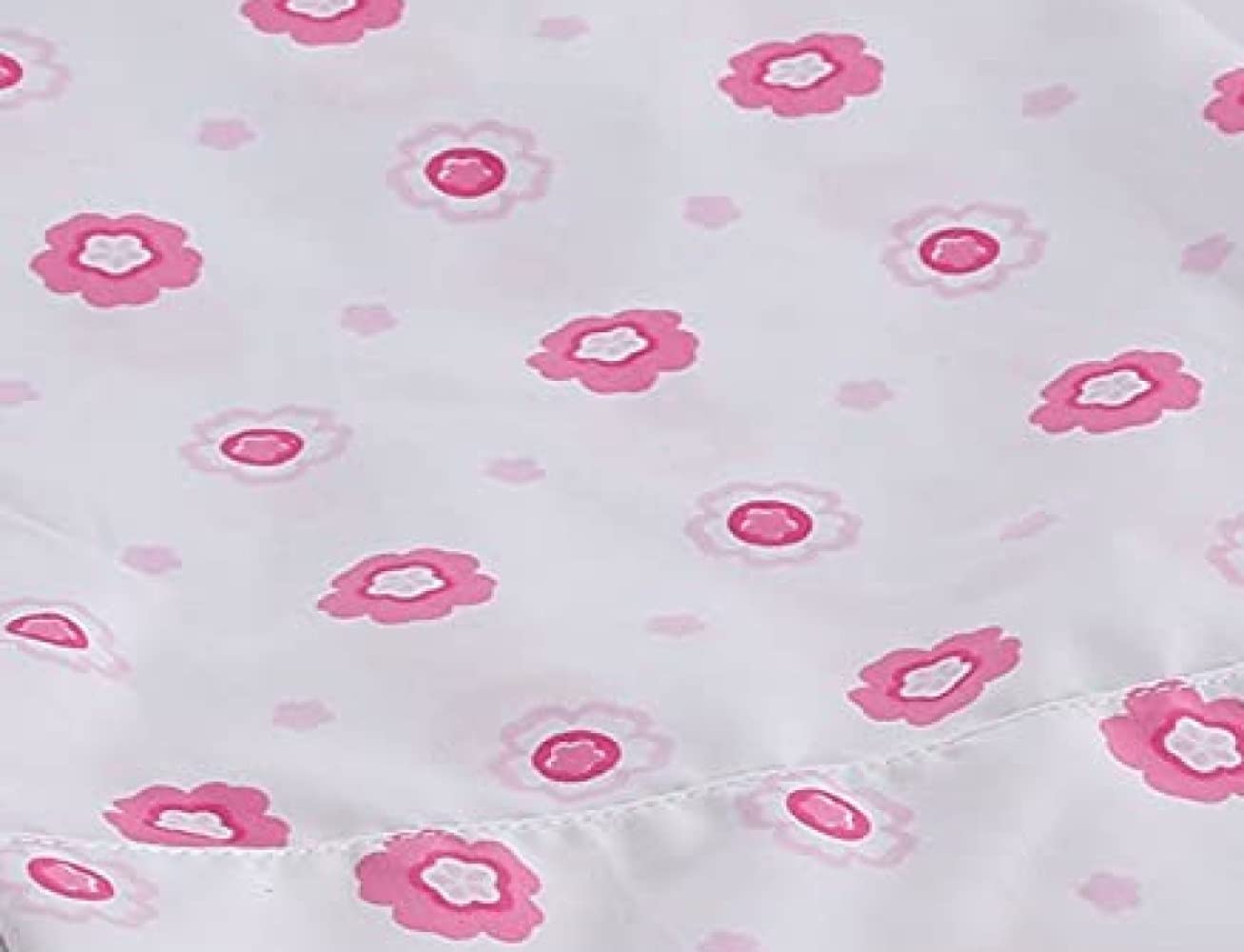 Cozy Line Home Fashions Floral Peace & Love Flower Polka Dot Pink & White Polyester Bedding Girl Sheet Set Queen (Fitted Sheet w/Deep Pocket, Flat Sheet, Pillow Cases)