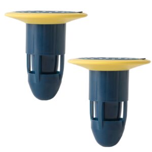 shower floor drain backflow preventer valve sewer core drainage insert drain plug hair catcher gas sealer floor strainer trap seal (blue-2pack)