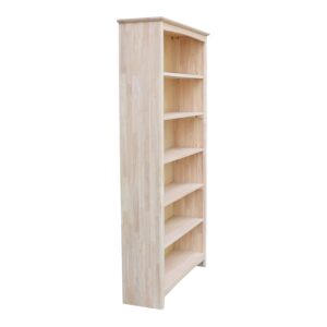 International Concepts 38" Wide Shaker Bookcase - 72 in H - Unfinished