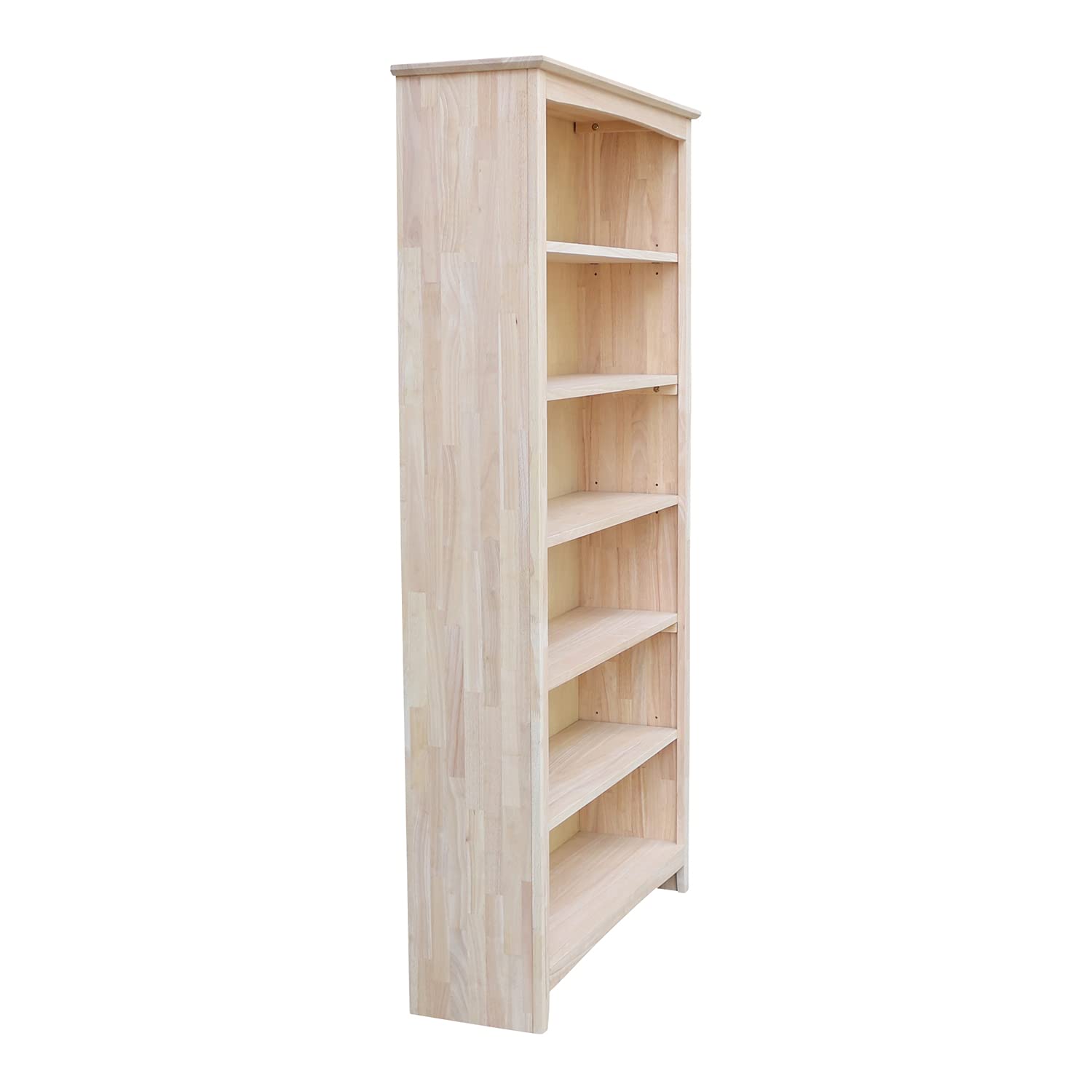 International Concepts 38" Wide Shaker Bookcase - 72 in H - Unfinished