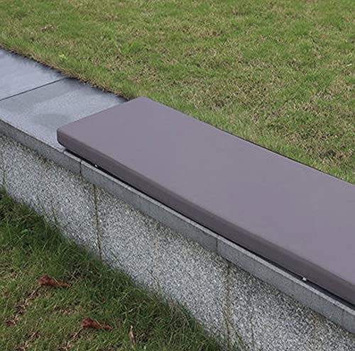 WanJing Outdoor Patio BenchSettee Cushion Slip Cover,Waterproof Garden Wicker Loveseat Furniture Pad,48 inch Fresco Bench Mat Swing Long Chair Pad Non-Skid Balcony Sofa Mat, Grey, 54x14