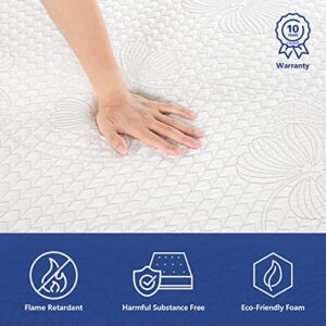 Olee Sleep 9 Inch Ventilated Gel Infused Memory Foam Mattress, CertiPUR-US® Certified, Blue, Twin