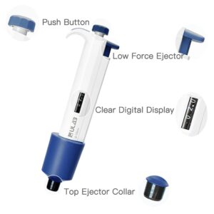 ULAB Single Channel Pipettor, Adjustable Volume Micro Pipettes, Vol.Range.2-10ml, ULH1023