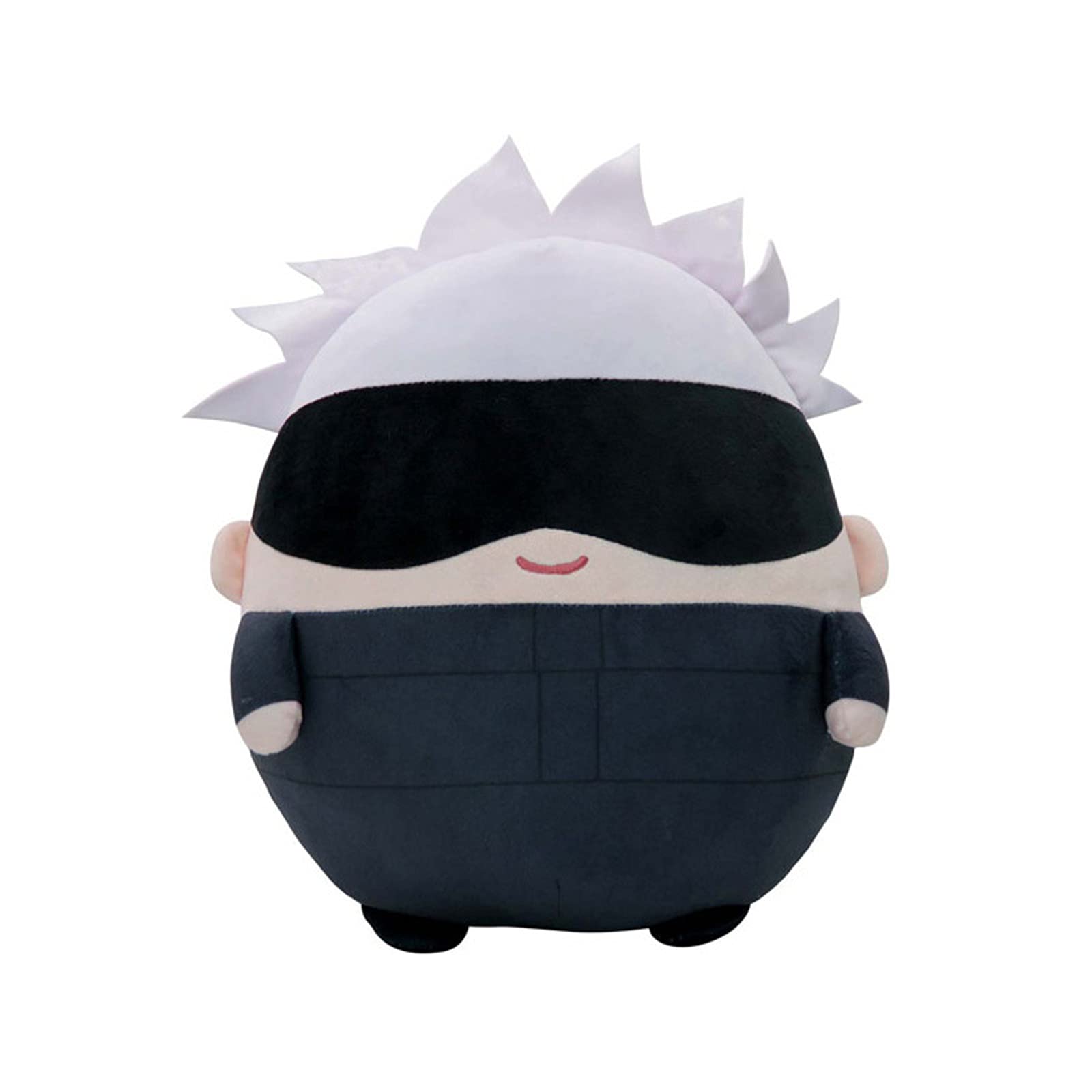 LINKOM Anime Plush Doll Figures Gojo Satoru Yuji Itadori Soft Plushie Stuffed Toys Keychain Round Cushion Pillow Cosplay Props Keyring (22cm/8.66inch, Gojo Satoru A)