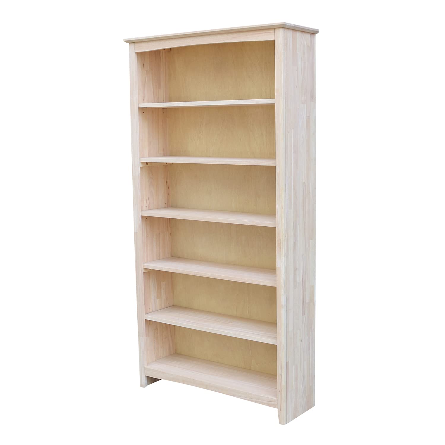 International Concepts 38" Wide Shaker Bookcase - 72 in H - Unfinished