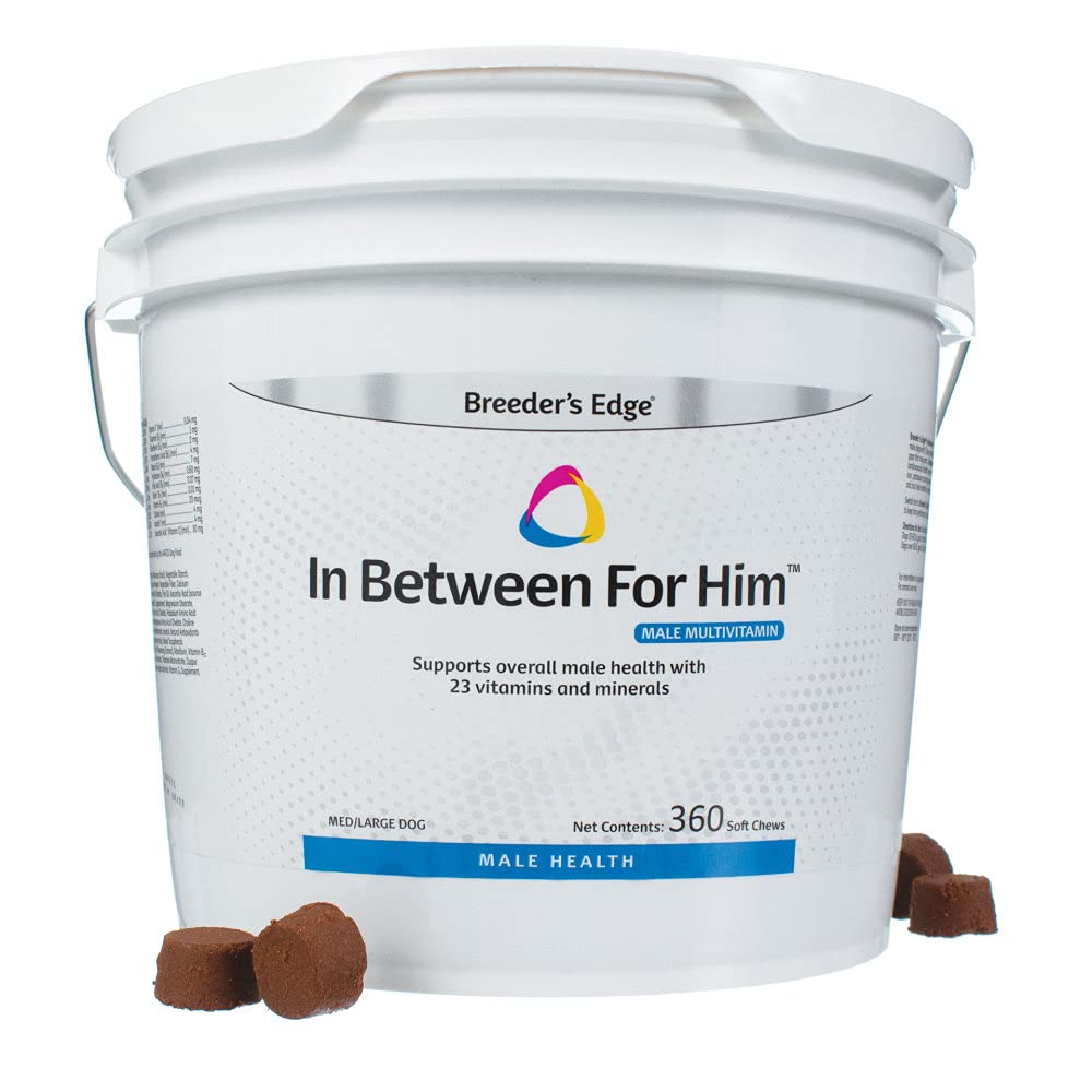 Revival Animal Health Breeder's Edge in Between for Him, Male Multivitamin for Med/Lg Dog- 360 ct