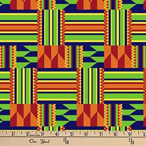 african kente squares cotton fabric by the yard