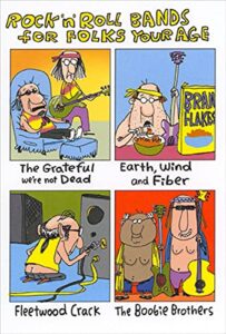 recycled paper greetings rock bands for folks your age humorous/funny birthday card