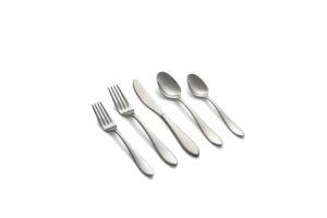 cambridge silversmiths delia mirror 20-piece flatware set, service for 4