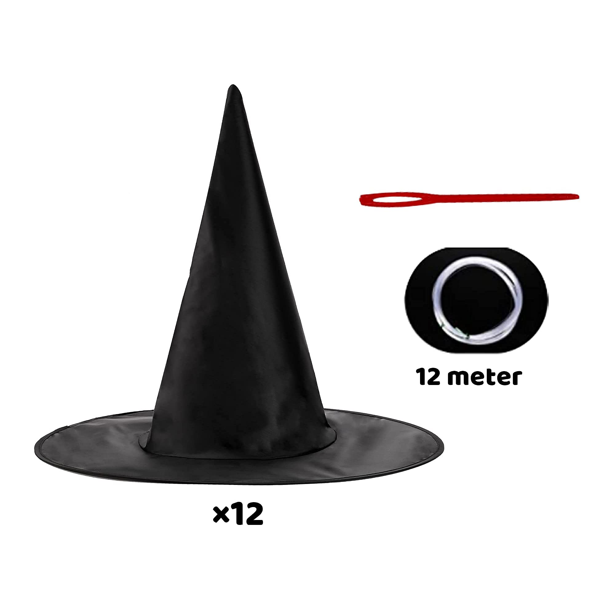 JOYIN 12 Pcs Witch Hat Halloween Decorations Indoor Decor, Hanging Witch Hats Decor Halloween Party Supplies Favors Haunted House Front Porch Ceiling