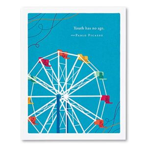 Compendium Positively Green 4-Pack of Birthday Cards - Forever Young, 4.25 in x 5.38 in, 4 Pieces