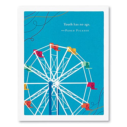 Compendium Positively Green 4-Pack of Birthday Cards - Forever Young, 4.25 in x 5.38 in, 4 Pieces