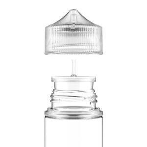 BOTTLES Chubby Gorilla - 100ML Unicorn Bottle - Clear Bottle Natural Cap - V3 (3 PACK)