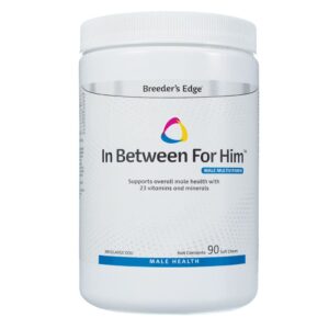 revival animal health breeder's edge in between for him, male multivitamin for med/lg dog- 90 ct