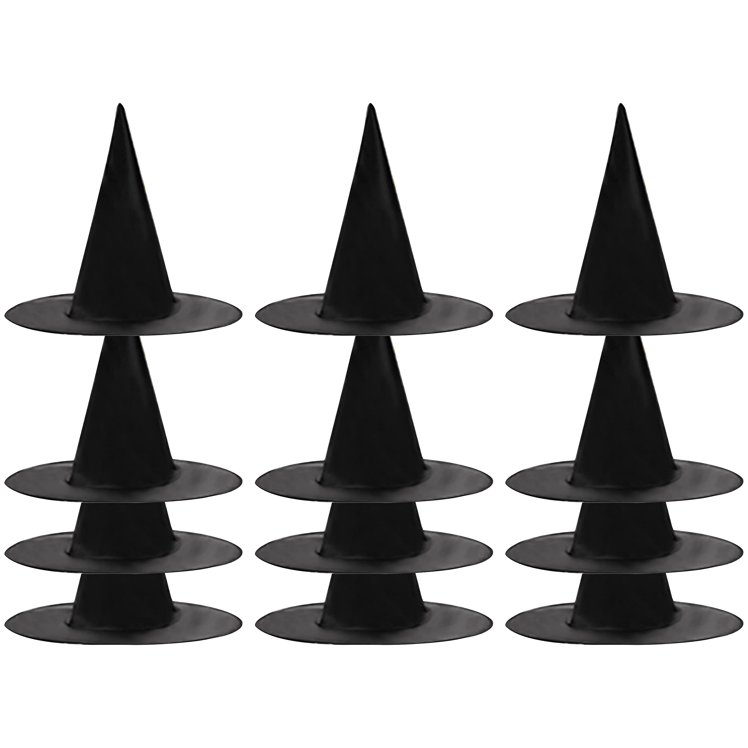 JOYIN 12 Pcs Witch Hat Halloween Decorations Indoor Decor, Hanging Witch Hats Decor Halloween Party Supplies Favors Haunted House Front Porch Ceiling