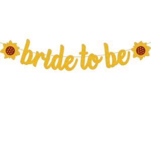 sunflower bridal shower decorations bride-to-be banner for wedding engagement bachelorette hen party supplies glitter décor