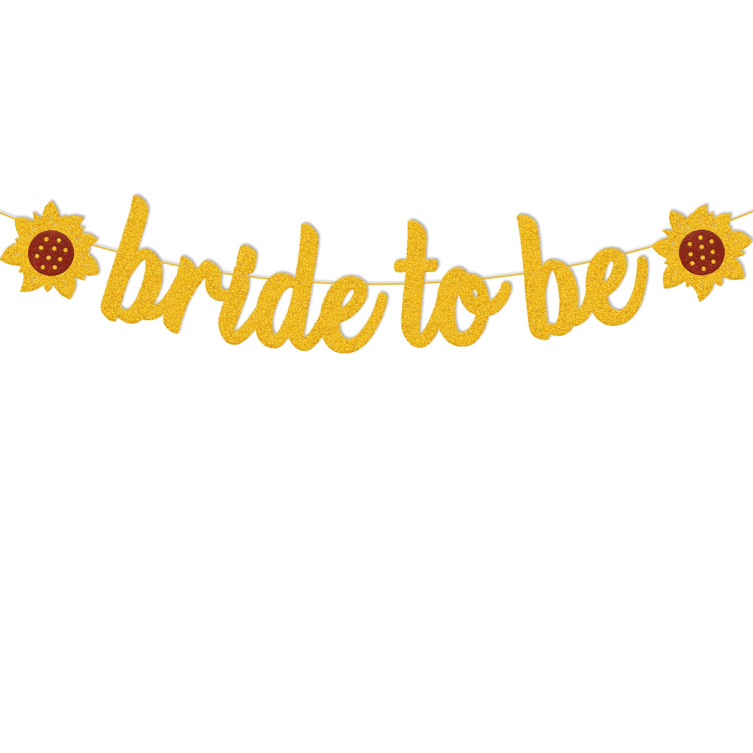 Sunflower Bridal Shower Decorations Bride-to-be Banner for Wedding Engagement Bachelorette Hen Party Supplies Glitter Décor