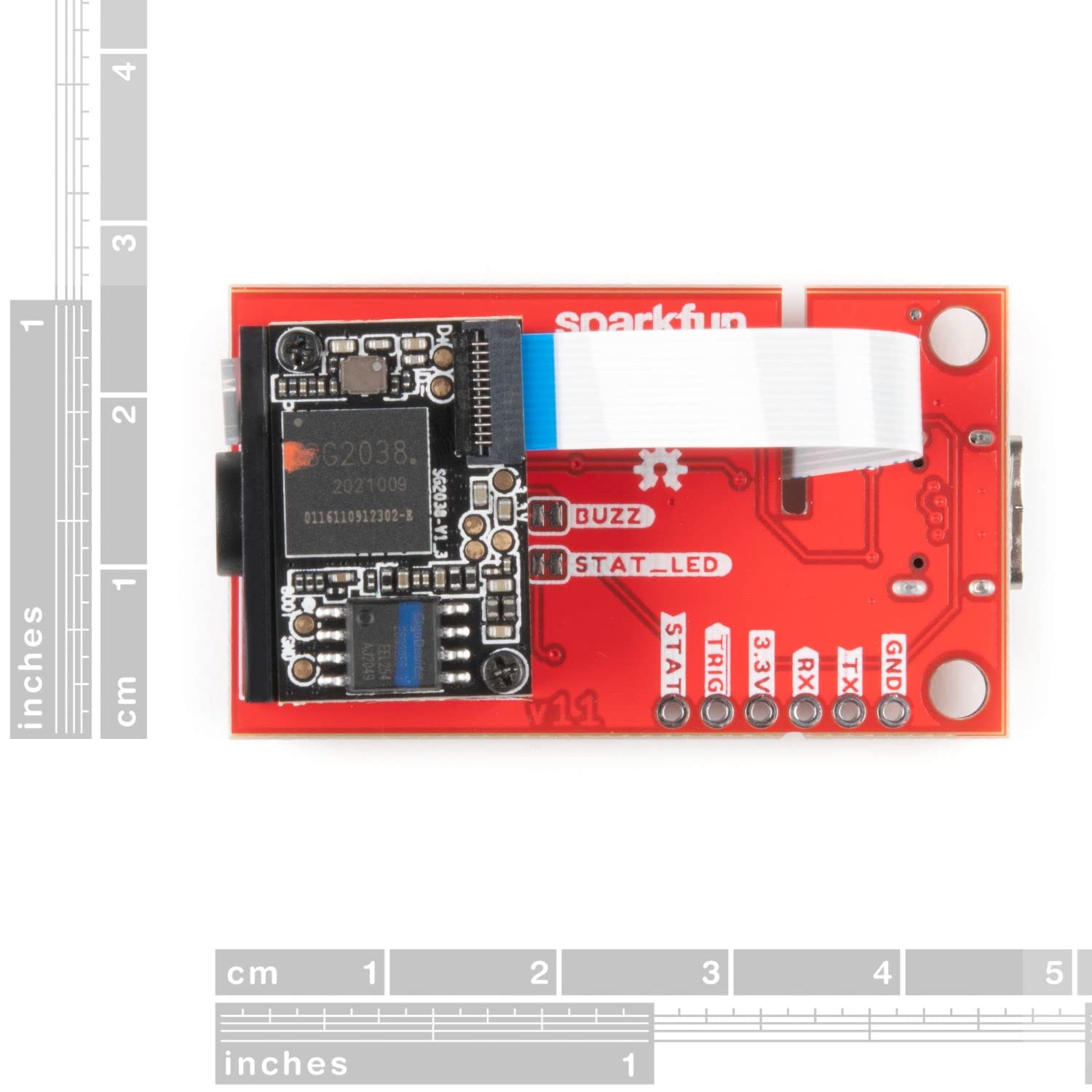 SparkFun 2D Barcode Scanner Breakout-Read 20 Different Barcode symbologies (Both 1D & 2D)- On-Board Image Processing-Decode UPC Codes to QR Codes-Features 2 LEDs Illumination & Aiming