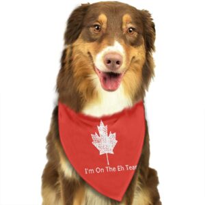 i'm on the eh team canada canadian dog bandana,dog bandanas triangle bibs scarf accessories for small medium large dogs cats pets animals…