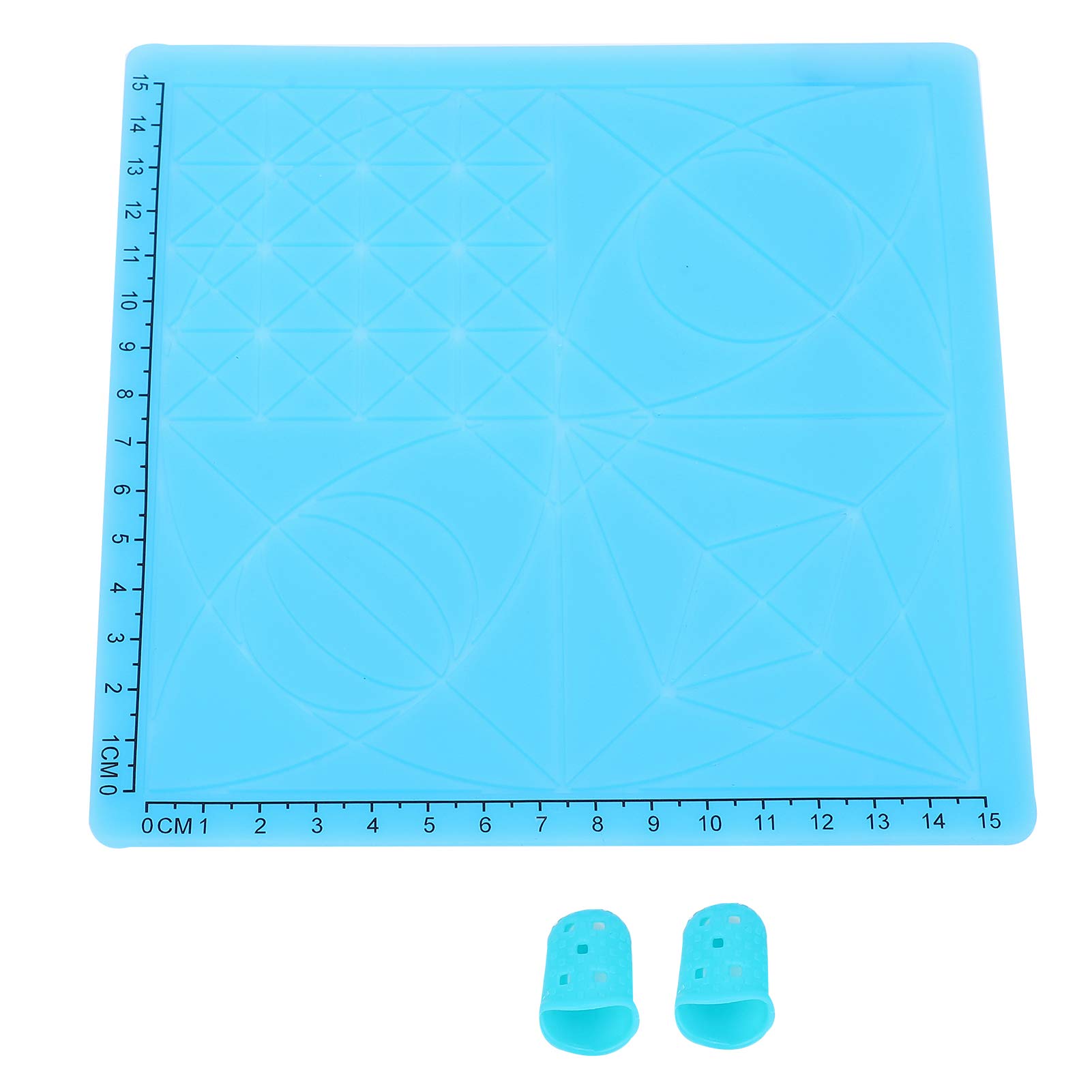 YILUFA 3D Printing Pen Silicone Pad Blue Copy Board Soft Mat Drawing Tool with Finger Caps,Material Silicone,Blue 170mm / 6.7in,