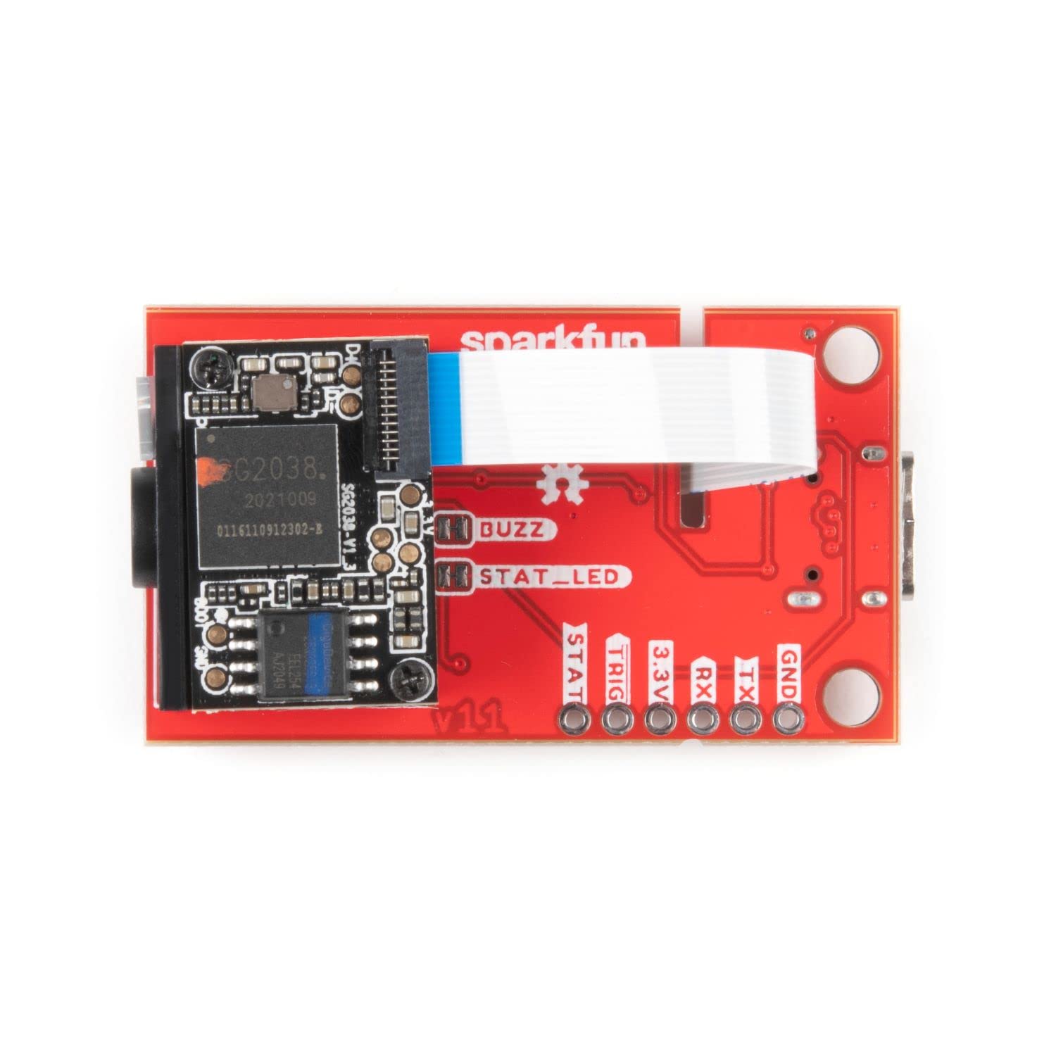 SparkFun 2D Barcode Scanner Breakout-Read 20 Different Barcode symbologies (Both 1D & 2D)- On-Board Image Processing-Decode UPC Codes to QR Codes-Features 2 LEDs Illumination & Aiming