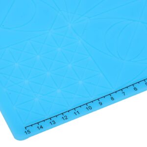 YILUFA 3D Printing Pen Silicone Pad Blue Copy Board Soft Mat Drawing Tool with Finger Caps,Material Silicone,Blue 170mm / 6.7in,