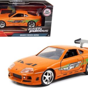 DieCast Jada Fast & Furious Brian's Toyota Supra [Orange] 1:32 Scale