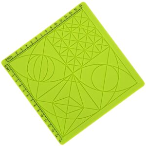 YILUFA 3D Printing Silicone Mat Template Pad Copy Board + 2Pcs Finger Cover Drawing Tools Green Type C,Material Silicone,170 X 170mm / 6.7 X 6.7in,