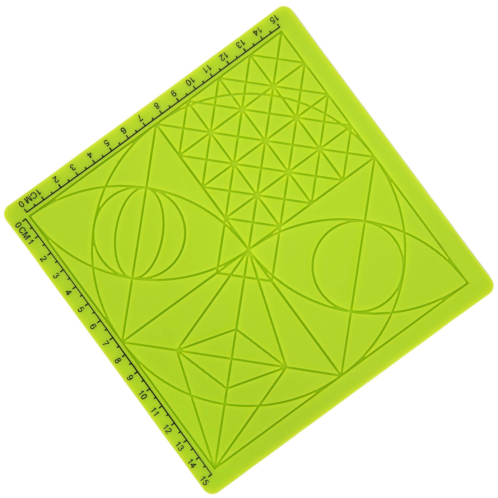 YILUFA 3D Printing Silicone Mat Template Pad Copy Board + 2Pcs Finger Cover Drawing Tools Green Type C,Material Silicone,170 X 170mm / 6.7 X 6.7in,