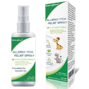 allergy itch relief spray for cat and dog and cat, relieves the urge to itch, lick, and scratch | 4 ounces