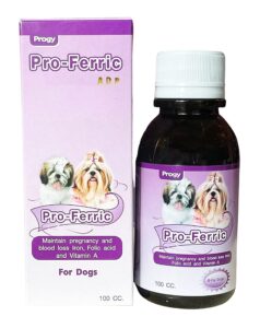 pro-ferric 100 cc. liquid tonic best pet booster blood support for dogs puppies iron & multi vitamins supplement super increasing animal immunity energy & power, folic b6 b12 promotes red blood cell