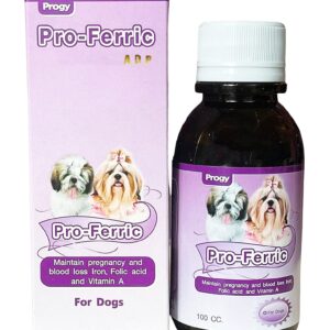 PRO-FERRIC 100 CC. Liquid Tonic Best Pet Booster Blood Support for Dogs Puppies Iron & Multi Vitamins Supplement Super Increasing Animal Immunity Energy & Power, Folic B6 B12 Promotes Red Blood Cell