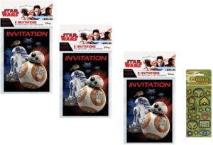 unique star wars birthday party supplies bundle includes 24 party invitations and envelopes