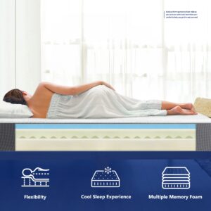 Olee Sleep 8 Inch Ventilated Gel Infused Memory Foam Mattress, CertiPUR-US® Certified, Gray, Full