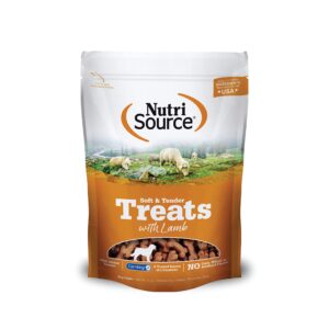 nutri source tu80021 14 oz soft & tender lamb treats for dogs