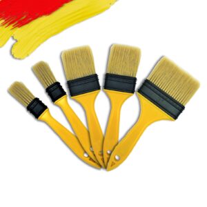 panclub not chip brush, paint brushes for walls 5 pcs, chip brush set, 1, 1, 2, 2, 3 inch, chalk paint brush for furniture, wax brush, disposable brush, trim paint brushes, varnish brush