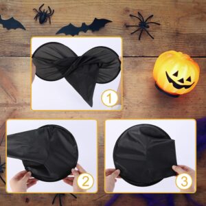 8 PCS Halloween Witch Hats Witch Costume Accessory for Halloween Cosplay Party, Black