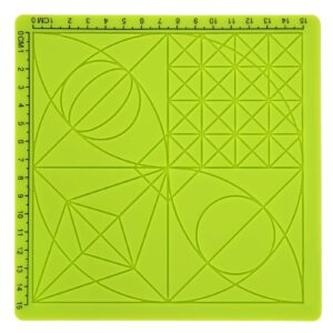 YILUFA 3D Printing Silicone Mat Template Pad Copy Board + 2Pcs Finger Cover Drawing Tools Green Type C,Material Silicone,170 X 170mm / 6.7 X 6.7in,