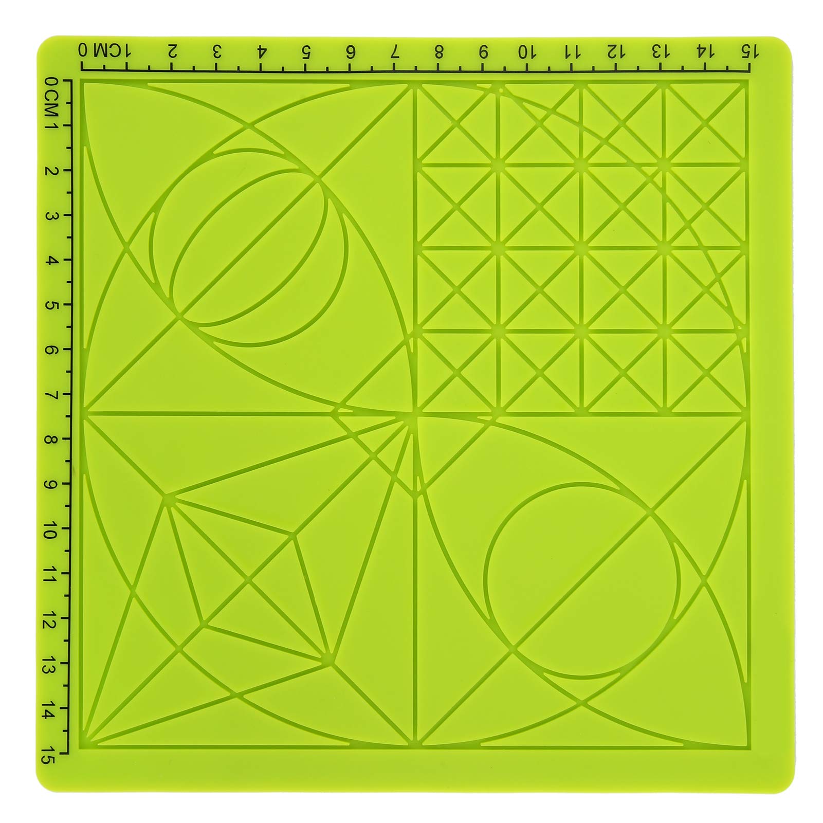 YILUFA 3D Printing Silicone Mat Template Pad Copy Board + 2Pcs Finger Cover Drawing Tools Green Type C,Material Silicone,170 X 170mm / 6.7 X 6.7in,