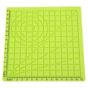 YILUFA 3D Printing Silicone Mat Template Pad Copy Board + 2Pcs Finger Cover Drawing Tools Green Type A,Material Silicone,170 X 170mm / 6.7 X 6.7in,