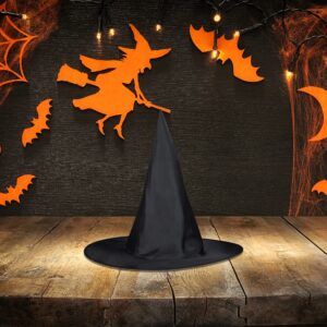 8 PCS Halloween Witch Hats Witch Costume Accessory for Halloween Cosplay Party, Black