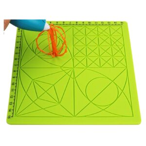 YILUFA 3D Printing Silicone Mat Template Pad Copy Board + 2Pcs Finger Cover Drawing Tools Green Type C,Material Silicone,170 X 170mm / 6.7 X 6.7in,