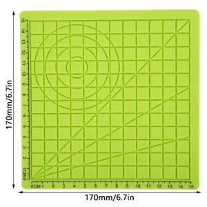 YILUFA 3D Printing Silicone Mat Template Pad Copy Board + 2Pcs Finger Cover Drawing Tools Green Type A,Material Silicone,170 X 170mm / 6.7 X 6.7in,