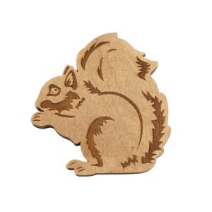 wooden embroidery diamond painting accessories storage box beads organizer with wooden lid tray divider jewelry box needlework bead holder (squirrel)