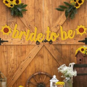 Sunflower Bridal Shower Decorations Bride-to-be Banner for Wedding Engagement Bachelorette Hen Party Supplies Glitter Décor