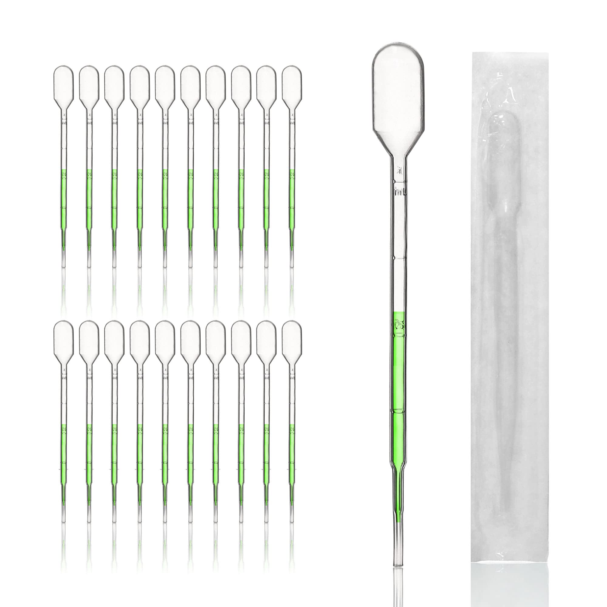 Utile 100pcs of Sterile Transfer Pipettes, Essential Oil Pipettes, Cap.3ml with 140mm Length, Low-Density Polyethylene Material, Individual Peel-Pack, 4320.0313.100