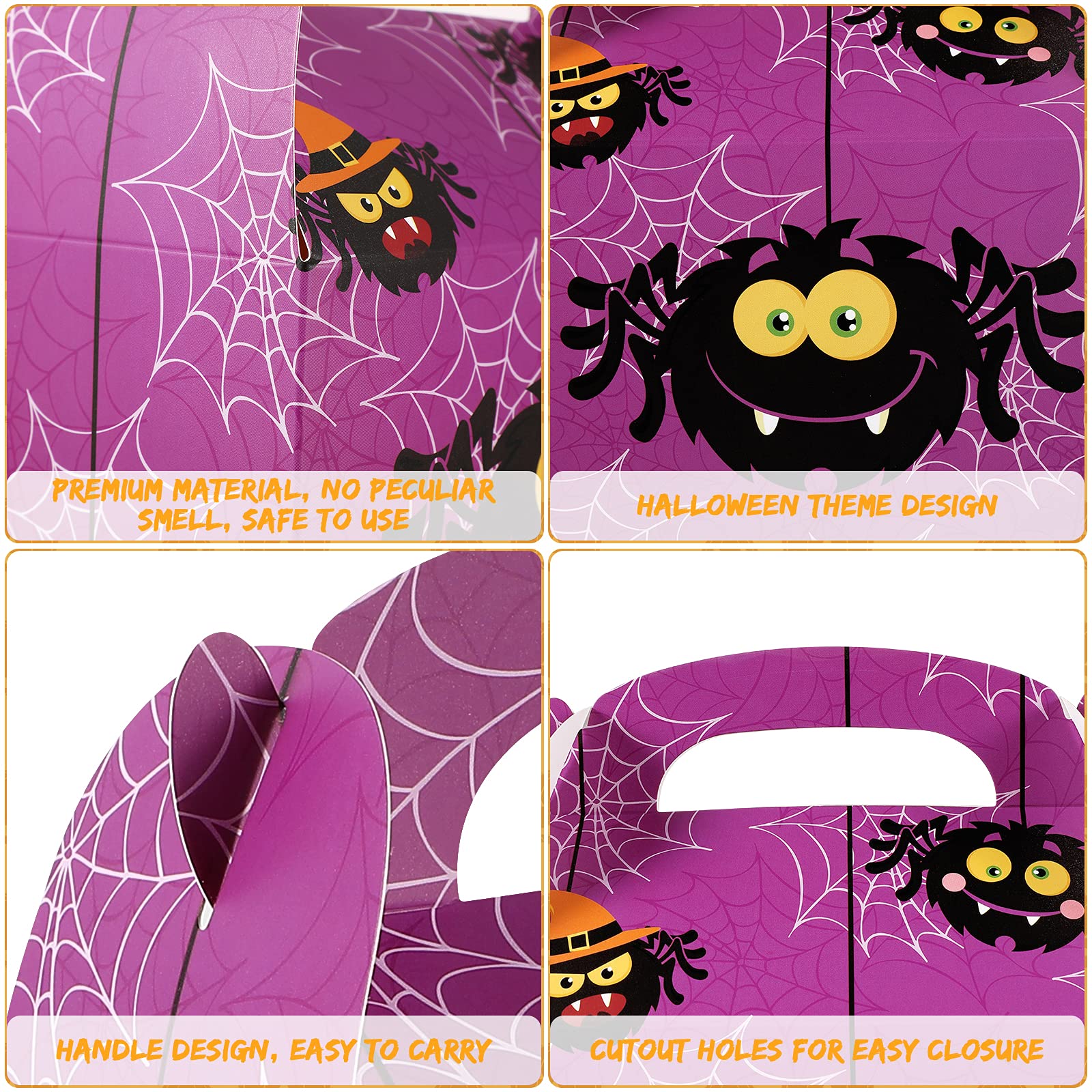 Halloween Boxes for Treats 24pcs Halloween Goodies Boxes Cardboard Cookie Candy Containers for Party Favors Classroom Home Office