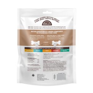 Better Belly Pork Hide Chips with Smoke Flavor, Digestible Pork Hide for Dogs (1 CASE of 12 Individual Packs of 10.0 OZ), (P-94450-1)