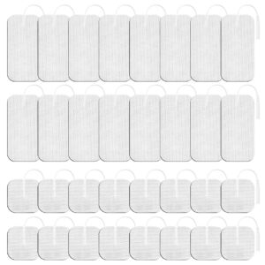 lyinie tens unit pads 32pcs, 3rd gen reusable latex-free replacement pads electrode pads with upgraded self-stick performance for muscle stimulator electrotherapy (2"x2" 16pcs, 2"x4" 16pcs)