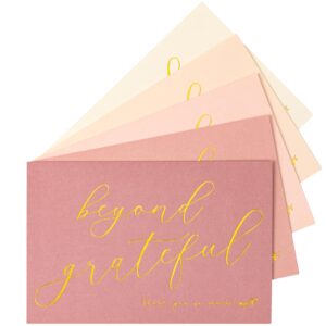 crisky 50 pcs rose gold beyond grateful thank you cards with 50 envelopes & 50 stickers simple, chic, elegant greeting cards perfect for: wedding/business/birthday/graduation. 4 x 6 inches 50 pack